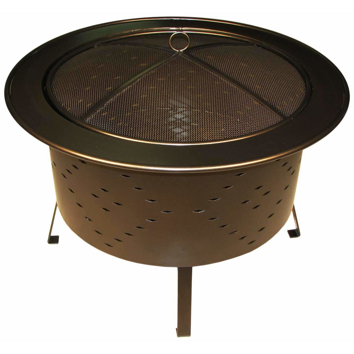 Buck Stove Wood Burning Fire Pit 30" Bronze Diamond Cut Outs RDFP30-BZ ...